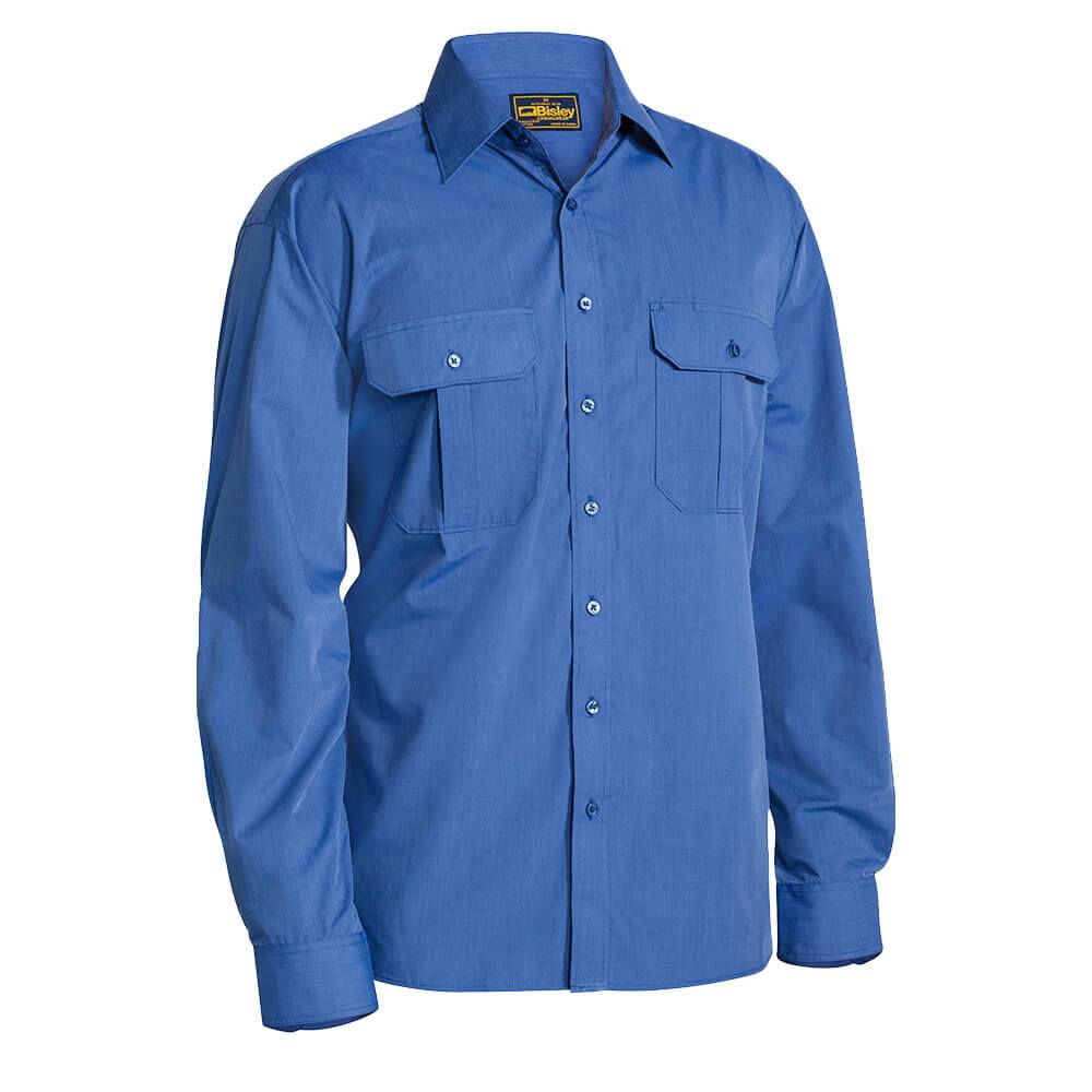 Bisley BS6031 Metro Shirt Long Sleeve Blue – Vivid Workwear